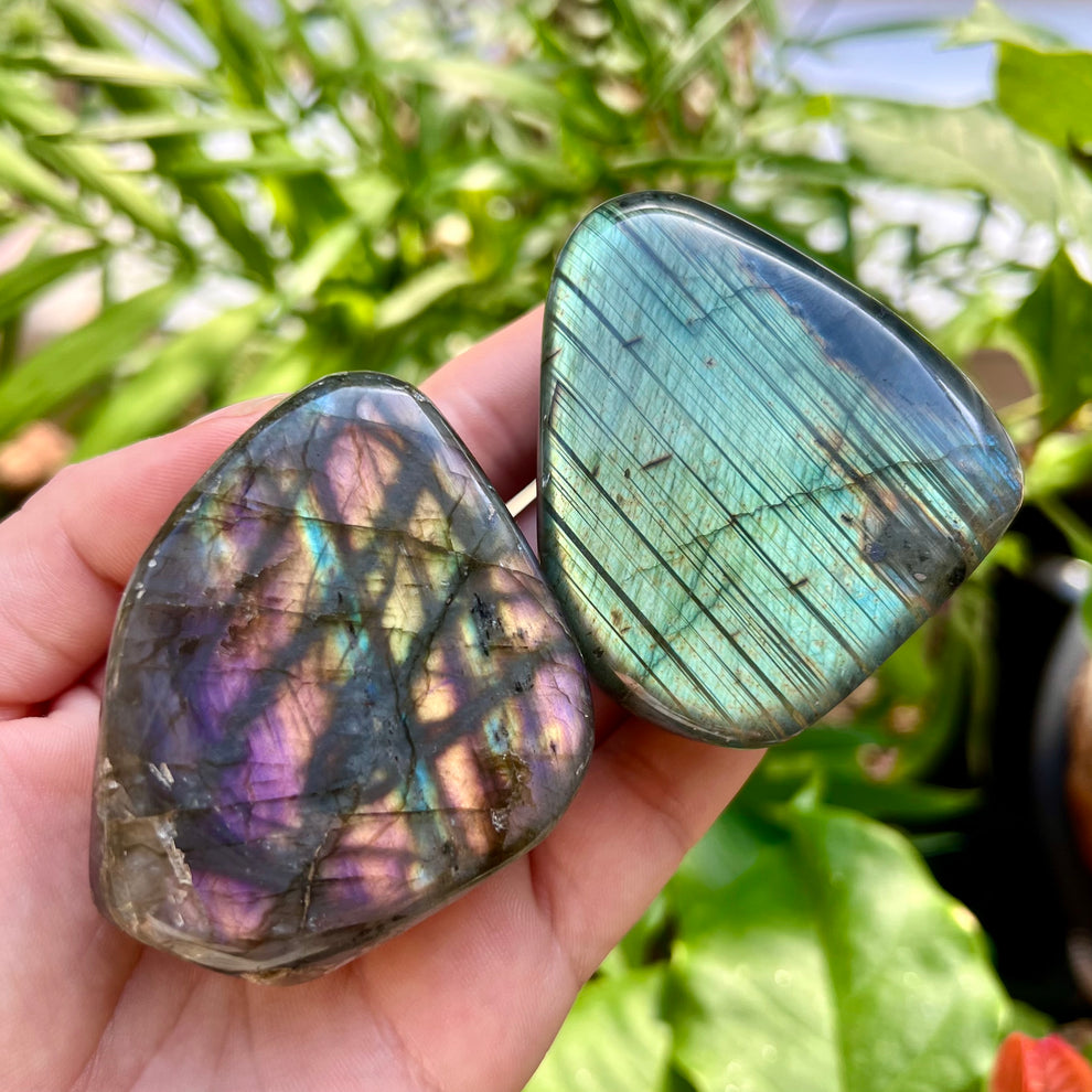 Labradorite Tomb Stone | Crystal Decor | Crystals with Rainbow Flash ...