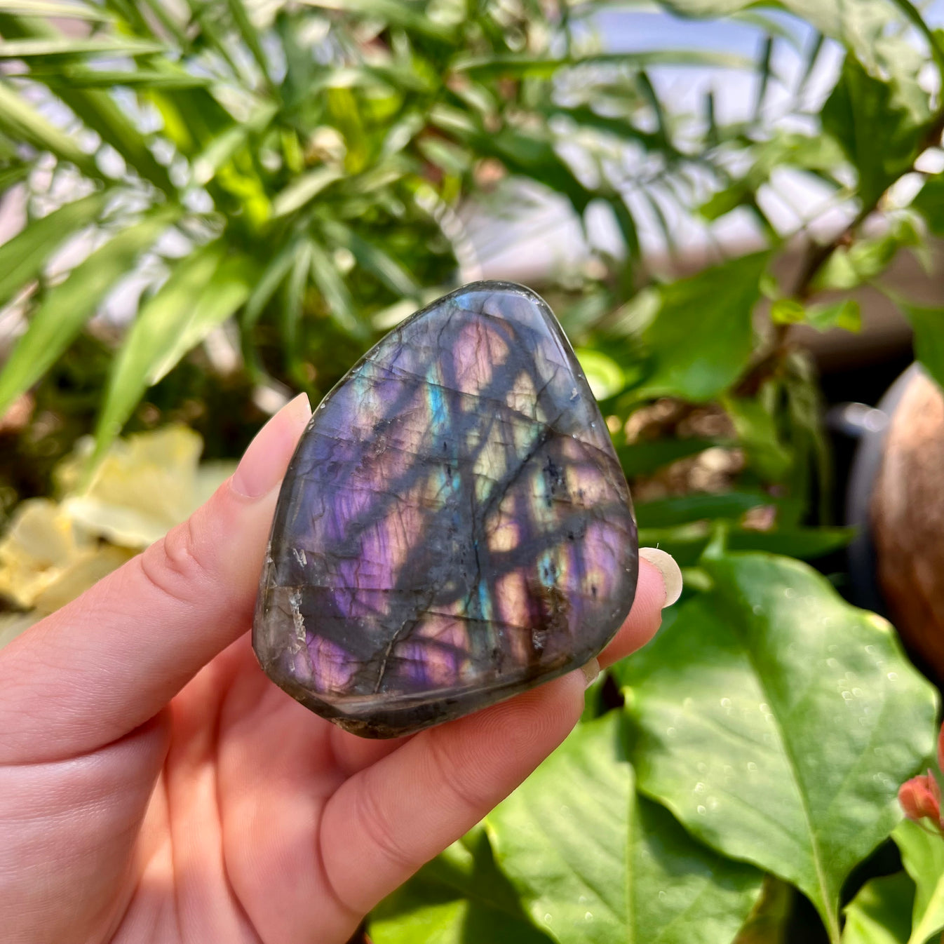 Labradorite Tomb Stone | Crystal Decor | Crystals with Rainbow Flash ...