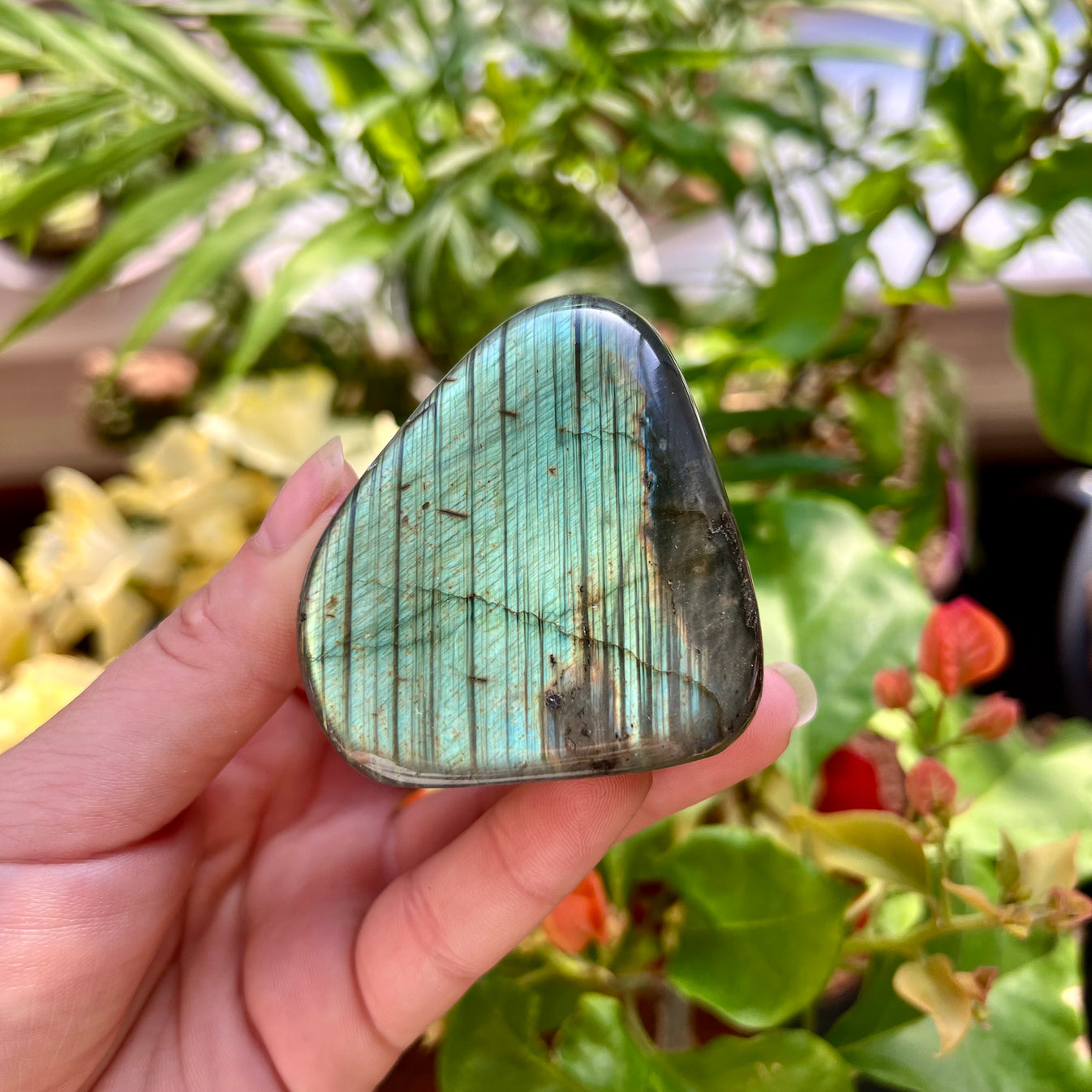 Labradorite Tomb Stone | Crystal Decor | Crystals with Rainbow Flash ...