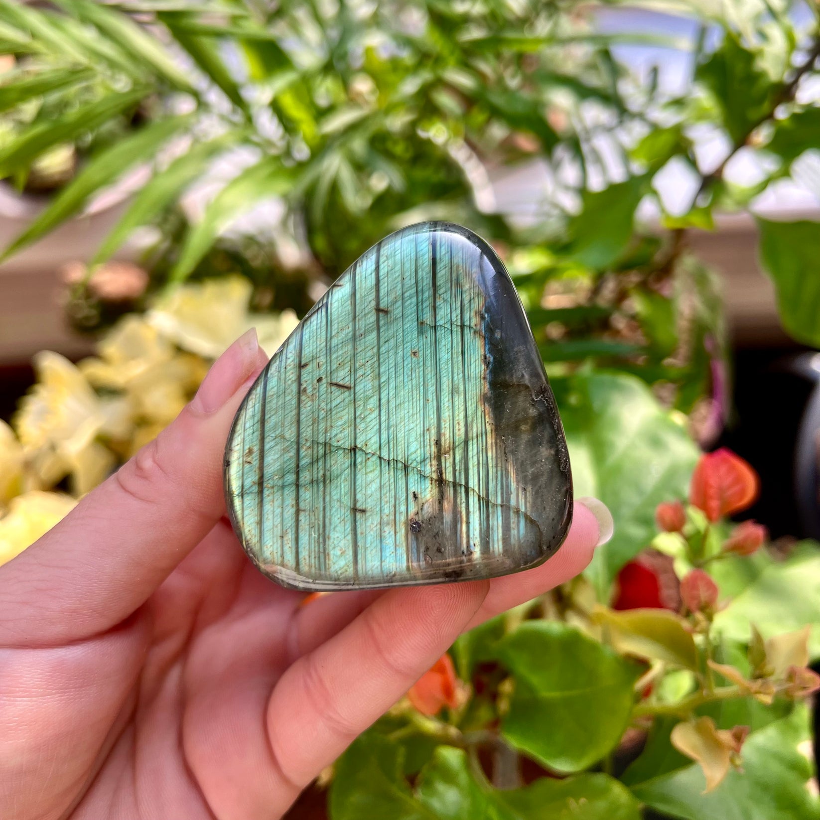 Labradorite Tomb Stone | Crystal Decor | Crystals with Rainbow Flash ...